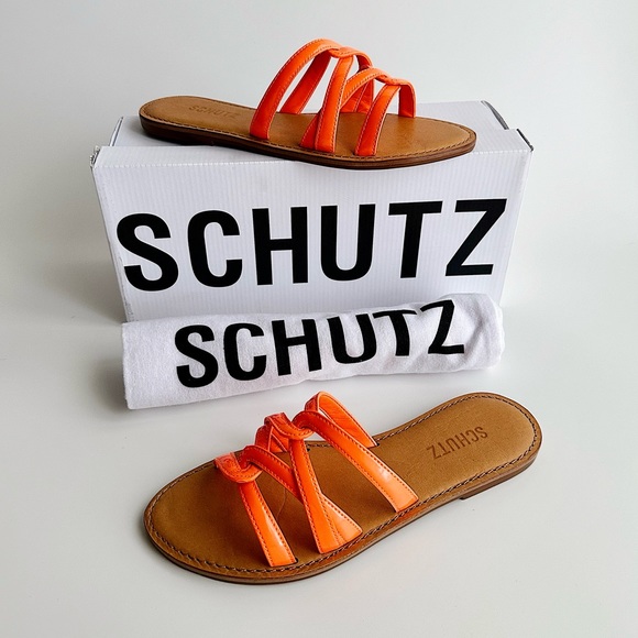 SCHUTZ | Shoes | New Schutz Lyta Patent Leather Slide Sandals 7b | Poshmark